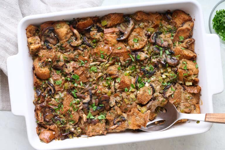The Best Mushroom Stuffing Recipe (3 Types of Mushrooms)