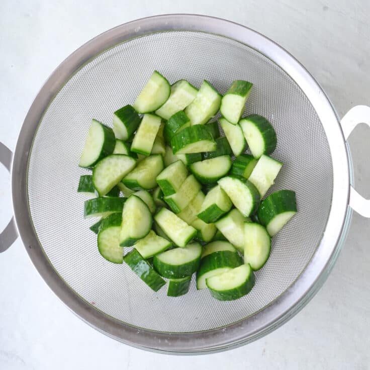 Smashed Cucumber Salad Recipe with Lemon & Mint