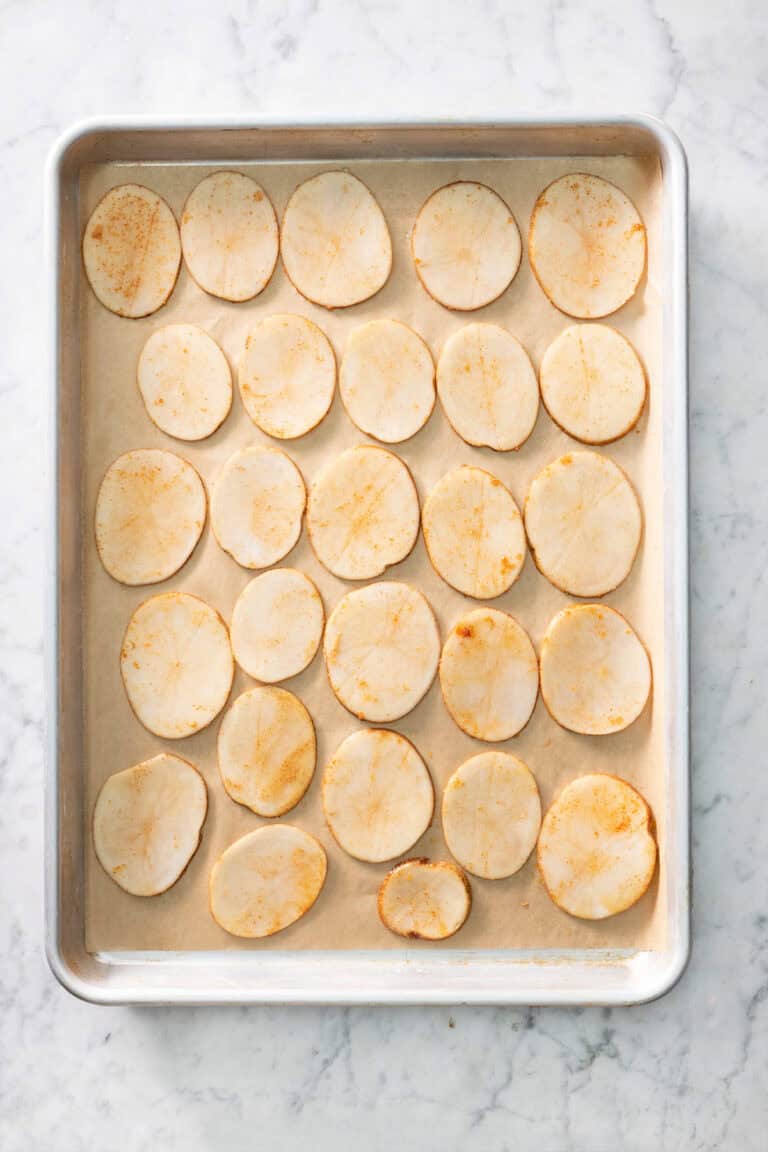 Oven Baked Potato Chips {Easy Recipe} - Feel Good Foodie