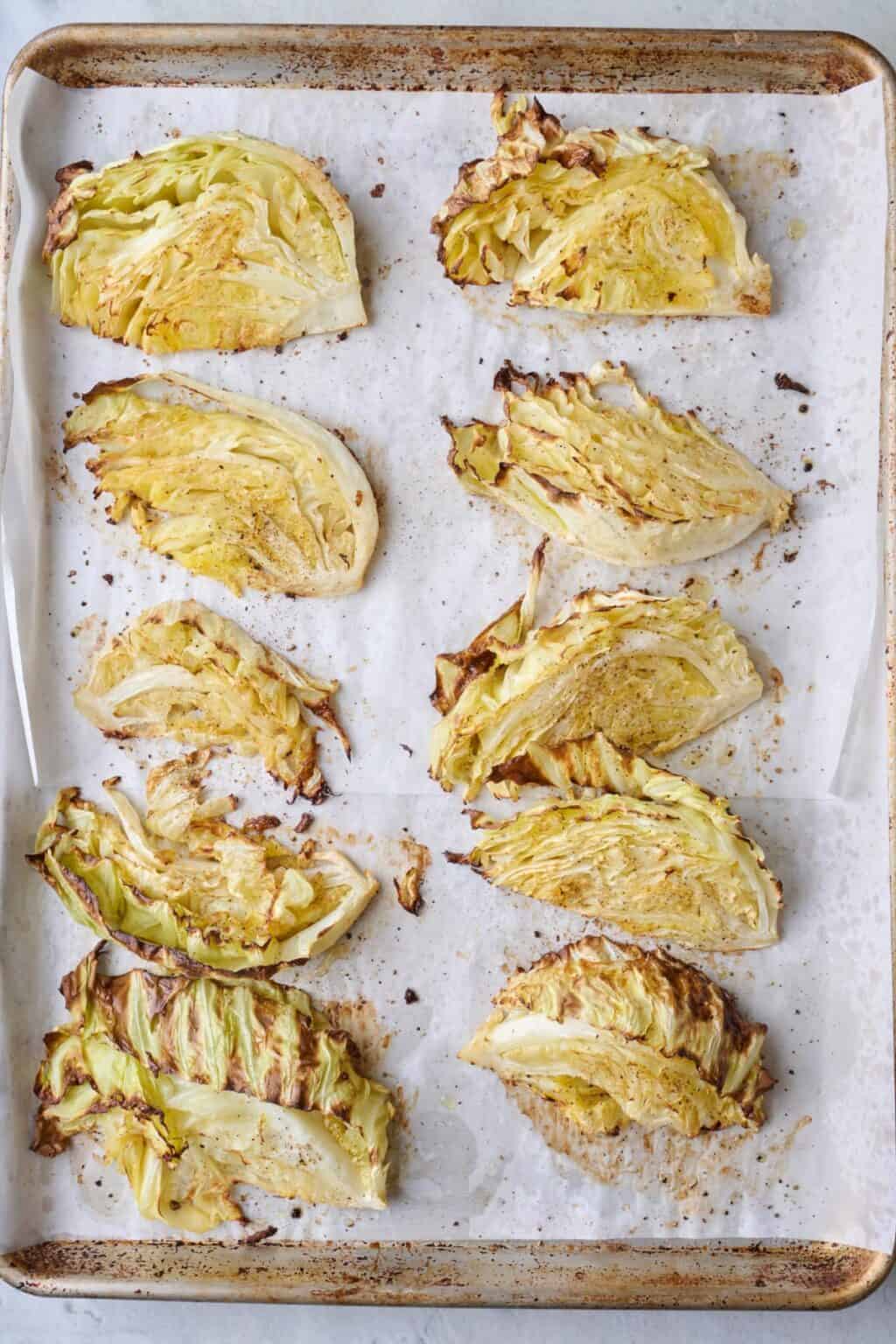 Oven Roasted Cabbage with Charred Crispy Edges