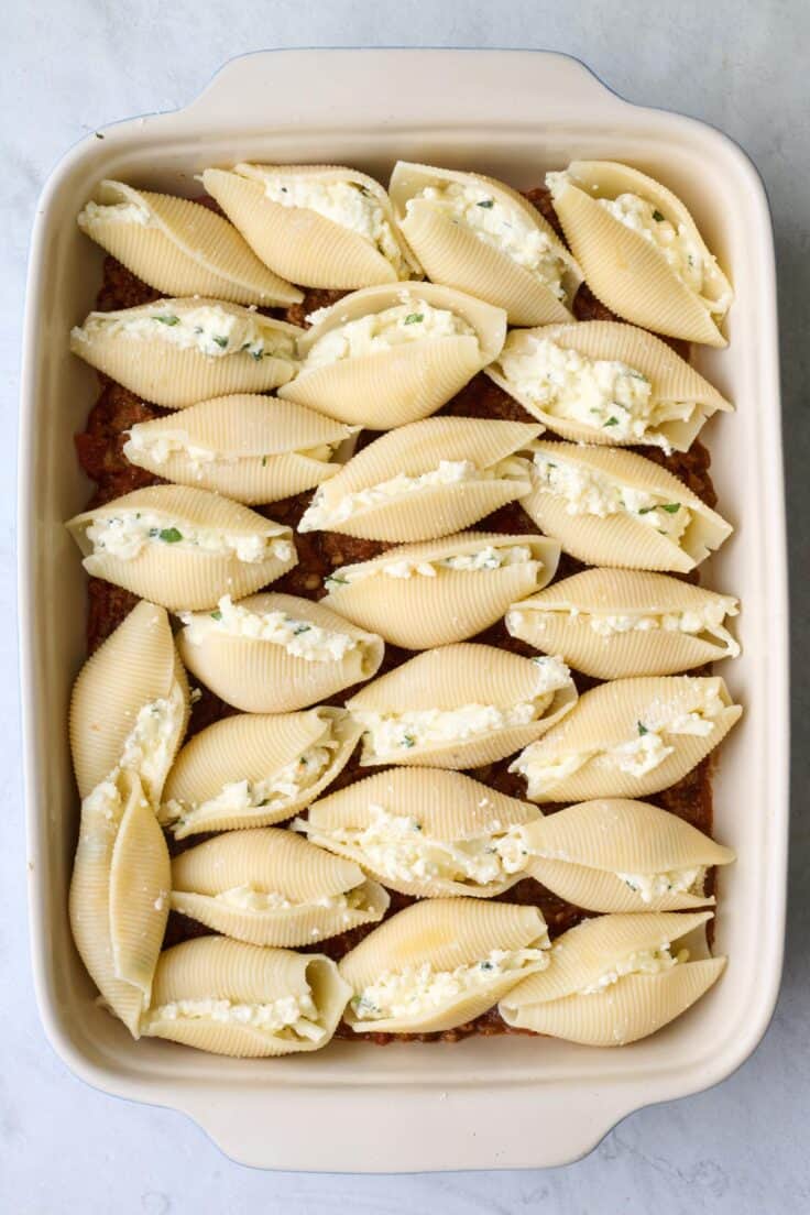 Baked Beef Stuffed Shells