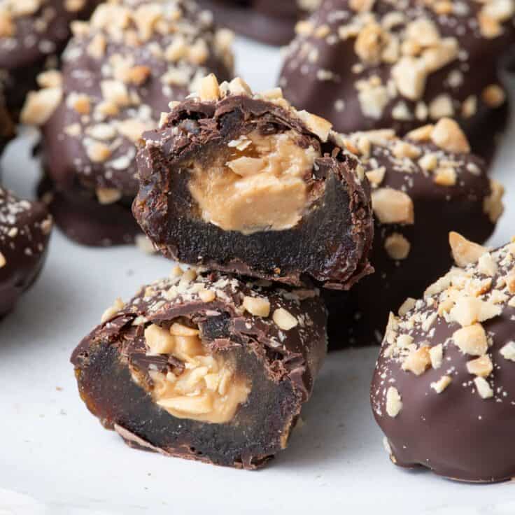 4 Ingredient Date Snickers {TikTok Recipe} - Feel Good Foodie