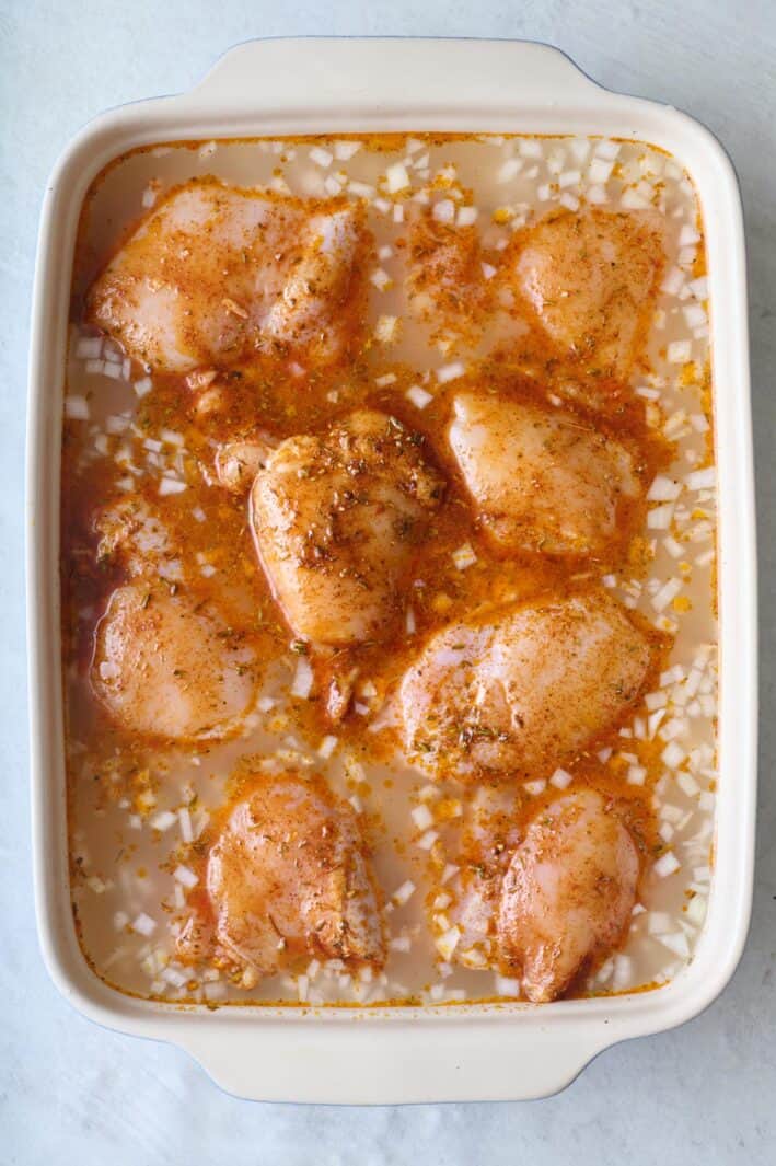 Oven Baked Chicken and Rice (Easy One-Pan Casserole)