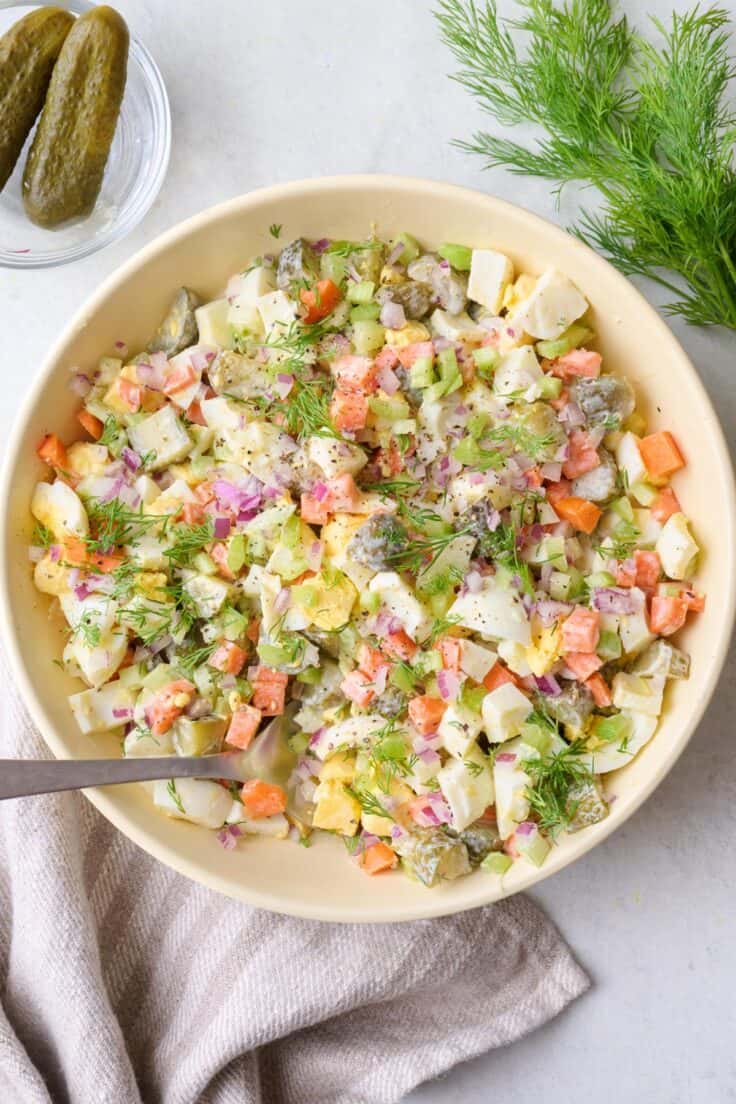 Pickle Salad with Creamy Dressing
