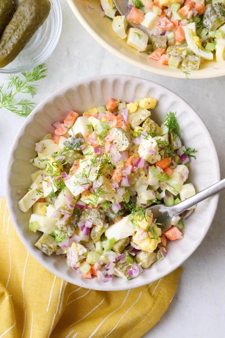 Pickle Salad with Creamy Dressing