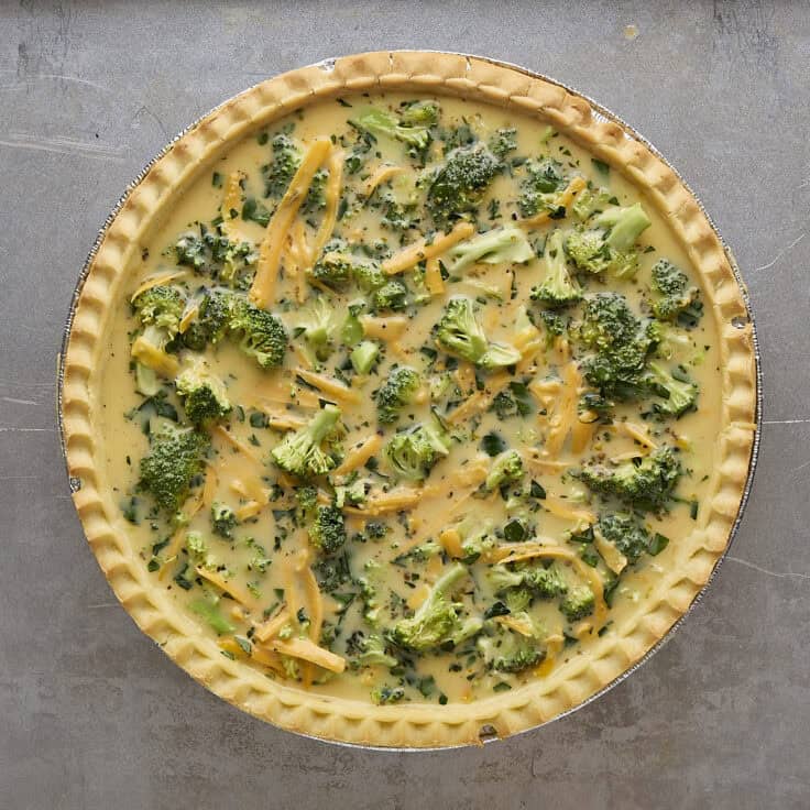 Easy Broccoli and Cheese Quiche with Premade Pie Crust