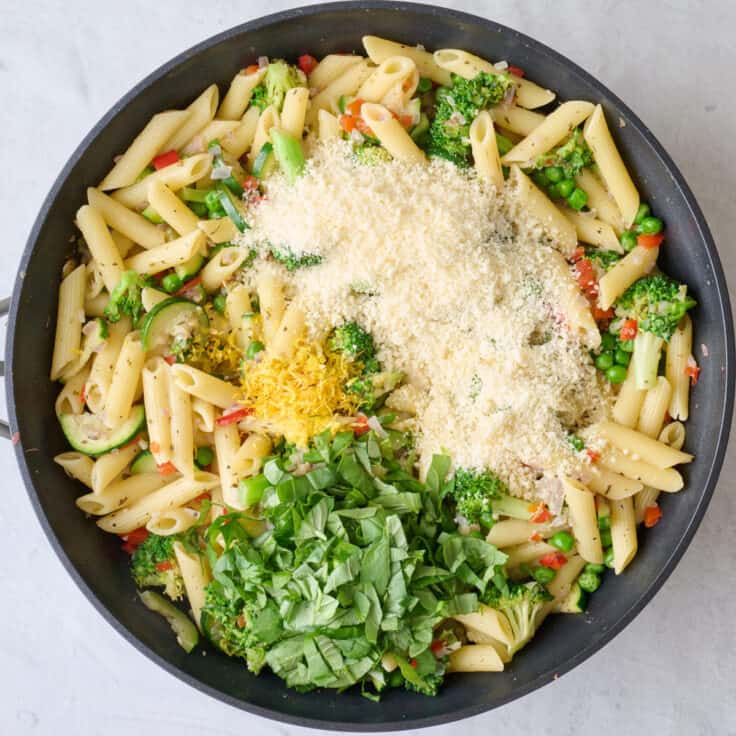 Pasta Primavera Recipe Fresh Veggies in a Lemon Cream Sauce