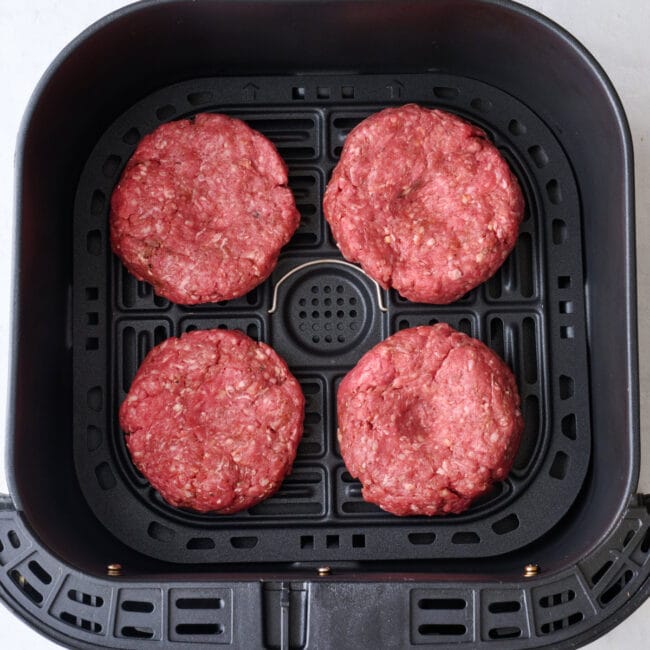 Air Fryer Hamburgers {Easy Ground Beef Burger} - Feel Good Foodie