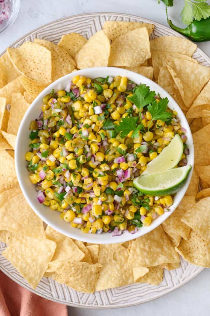 Corn Salsa Recipe with Fresh or Frozen Corn