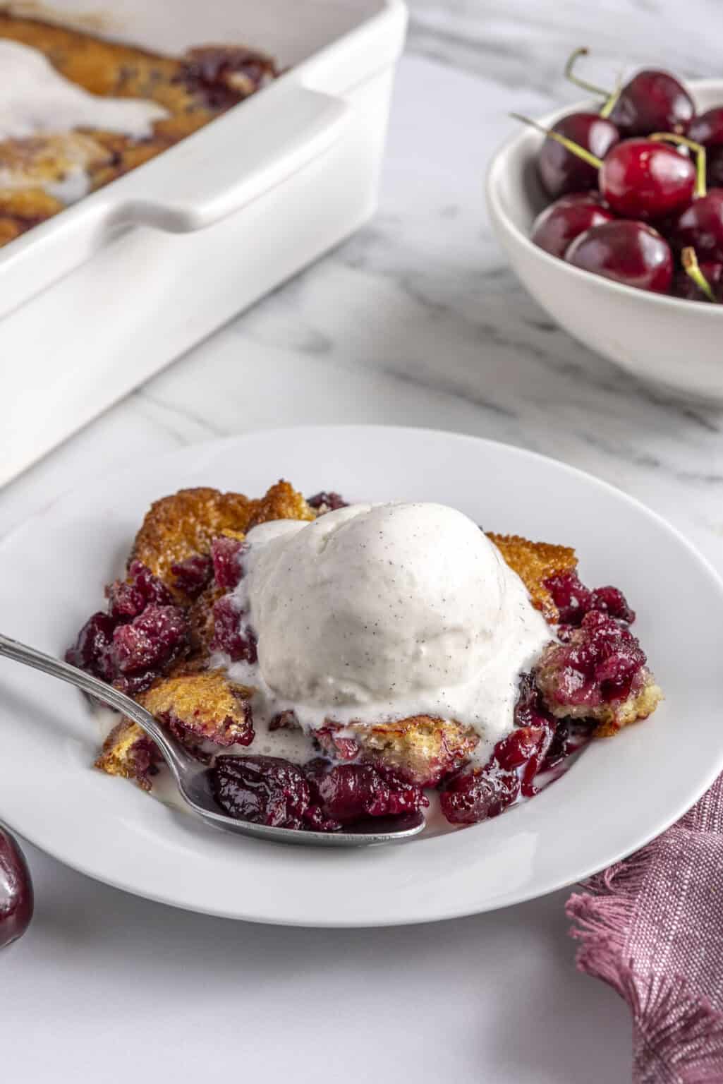 Cherry Cobbler Recipe With Fresh Cherries