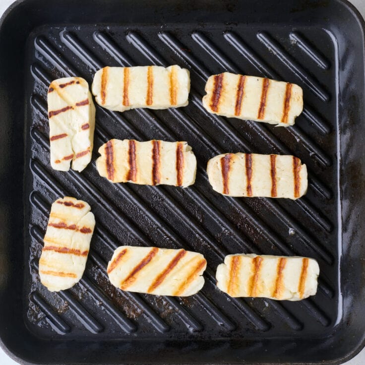 Grilled Halloumi Cheese {Mediterranean Appetizer} - Feel Good Foodie
