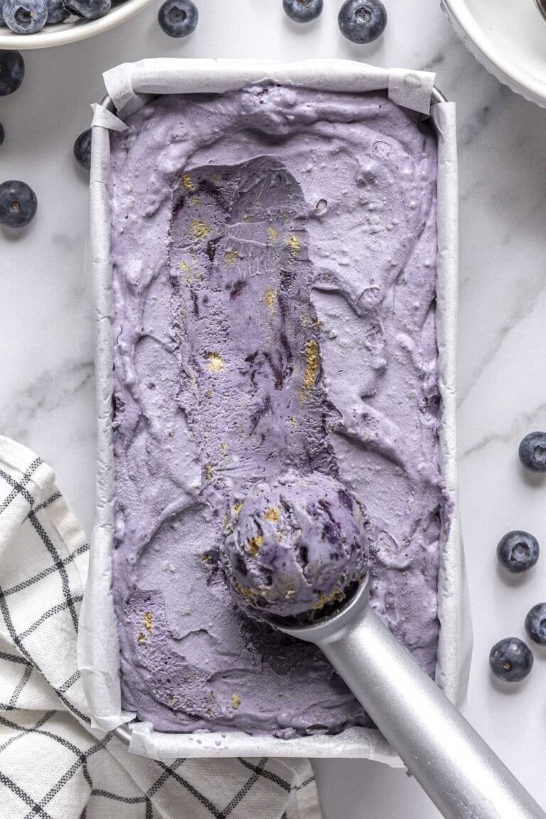Blueberry Ice Cream Recipe No Churn Ready in 4 Hours
