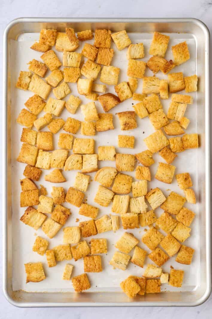 Homemade Croutons {Simple Baking Method}
