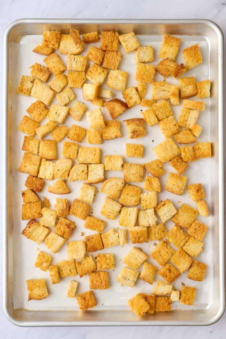 Homemade Croutons {Simple Baking Method}