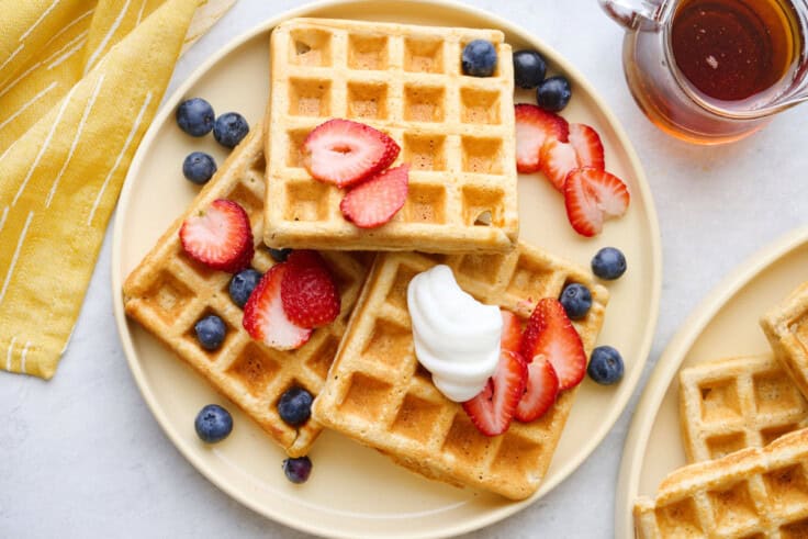 Protein Waffles Made with 3 Protein Sources
