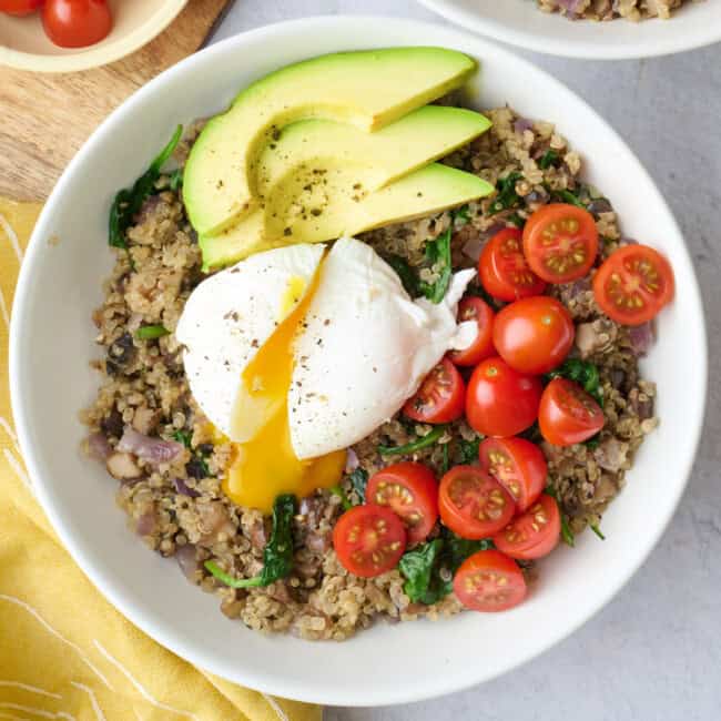 Savory Quinoa Breakfast Bowl Recipe with Eggs